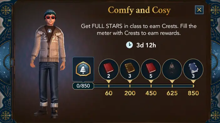 Comfy e Cozy Event è iniziato nel mistero di Hogwarts